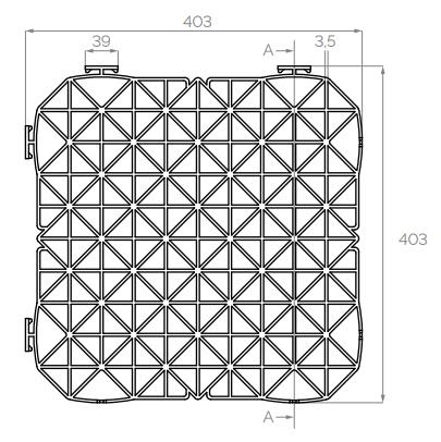 Cumpără Pavaj ecologic A15 (gratar PE p/u protectia gazonului) 39.5x39 ...